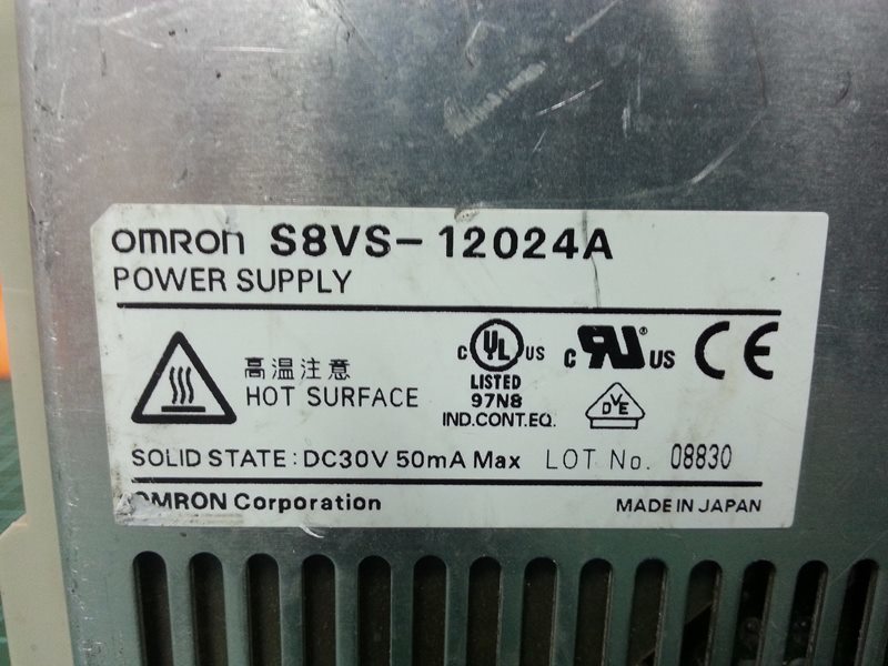 OMRON S8VS-12024A POWER SUPPLY - 裕益科技自動化設備可程式編碼器PLC分散式控制系統DCS